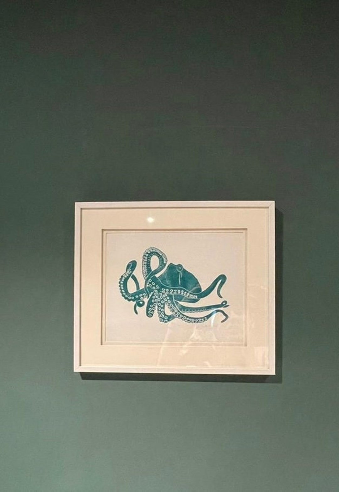 Octopus Linocut Print | 8 X 10 | Unframed - Etsy