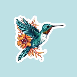 Hummingbird Sticker, Birds, Waterproof Stickers, Water Bottle, Laptop ...