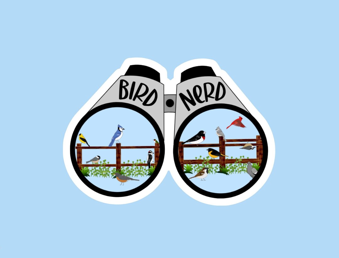 Bird Nerd, Birds, Waterproof Stickers, Water Bottle, Laptop, Backyard ...