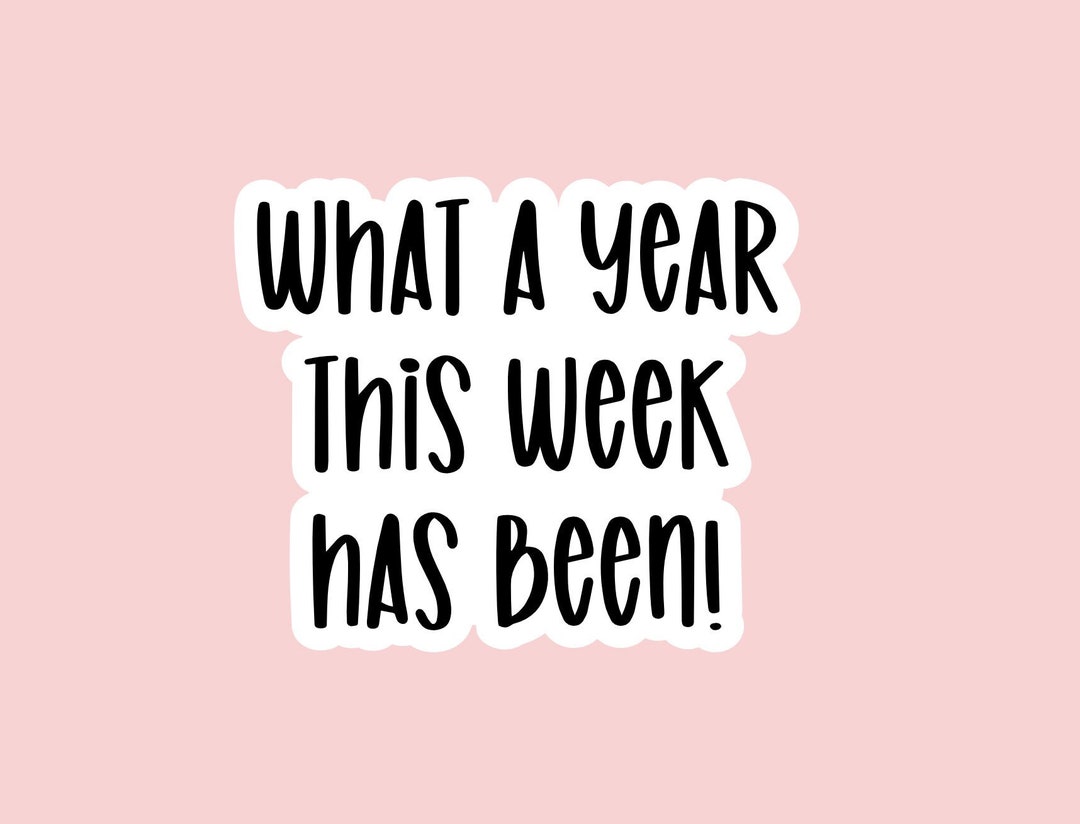 What A Year This Week Has Been Sticker, Funny Stickers, Waterproof ...