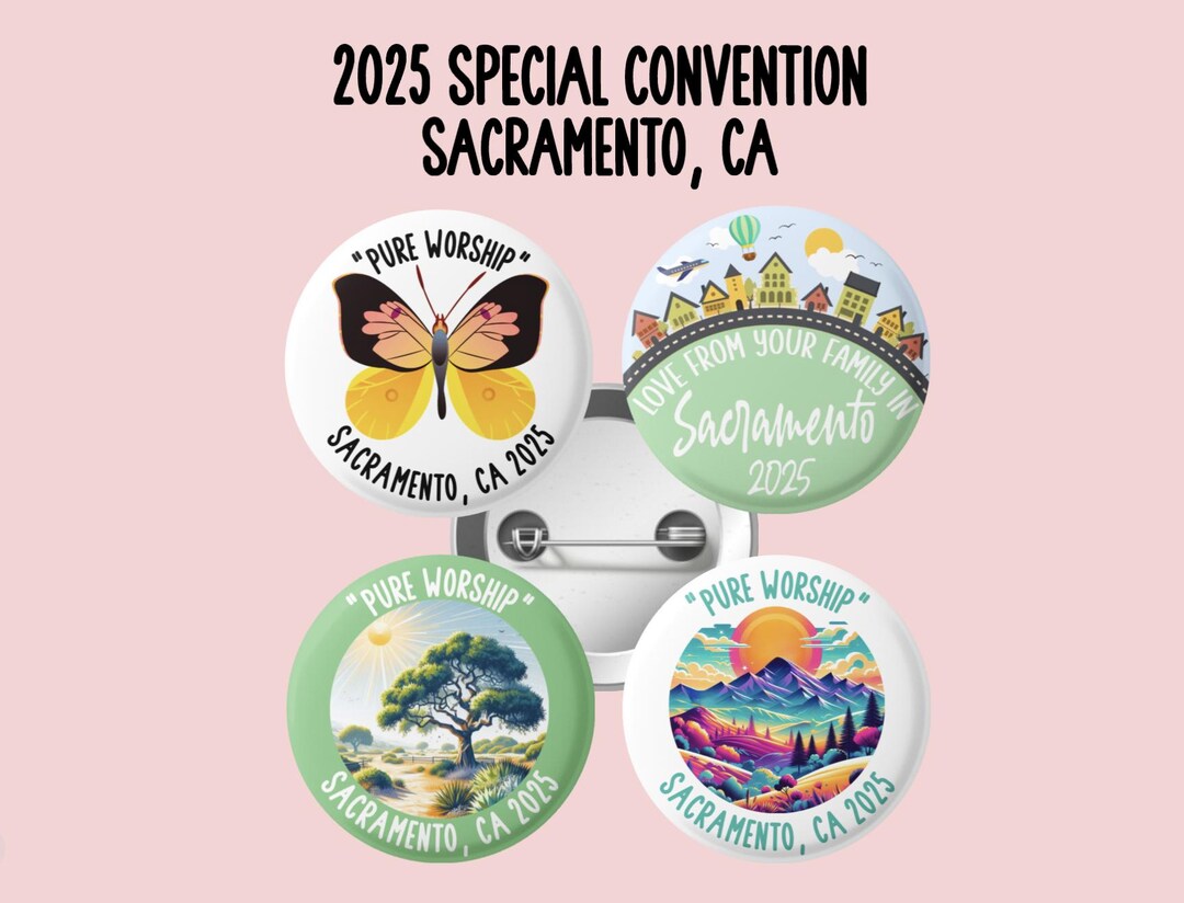 2025 Special Convention Button Pins, Sacramento, CA, JW Gifts, Pure ...