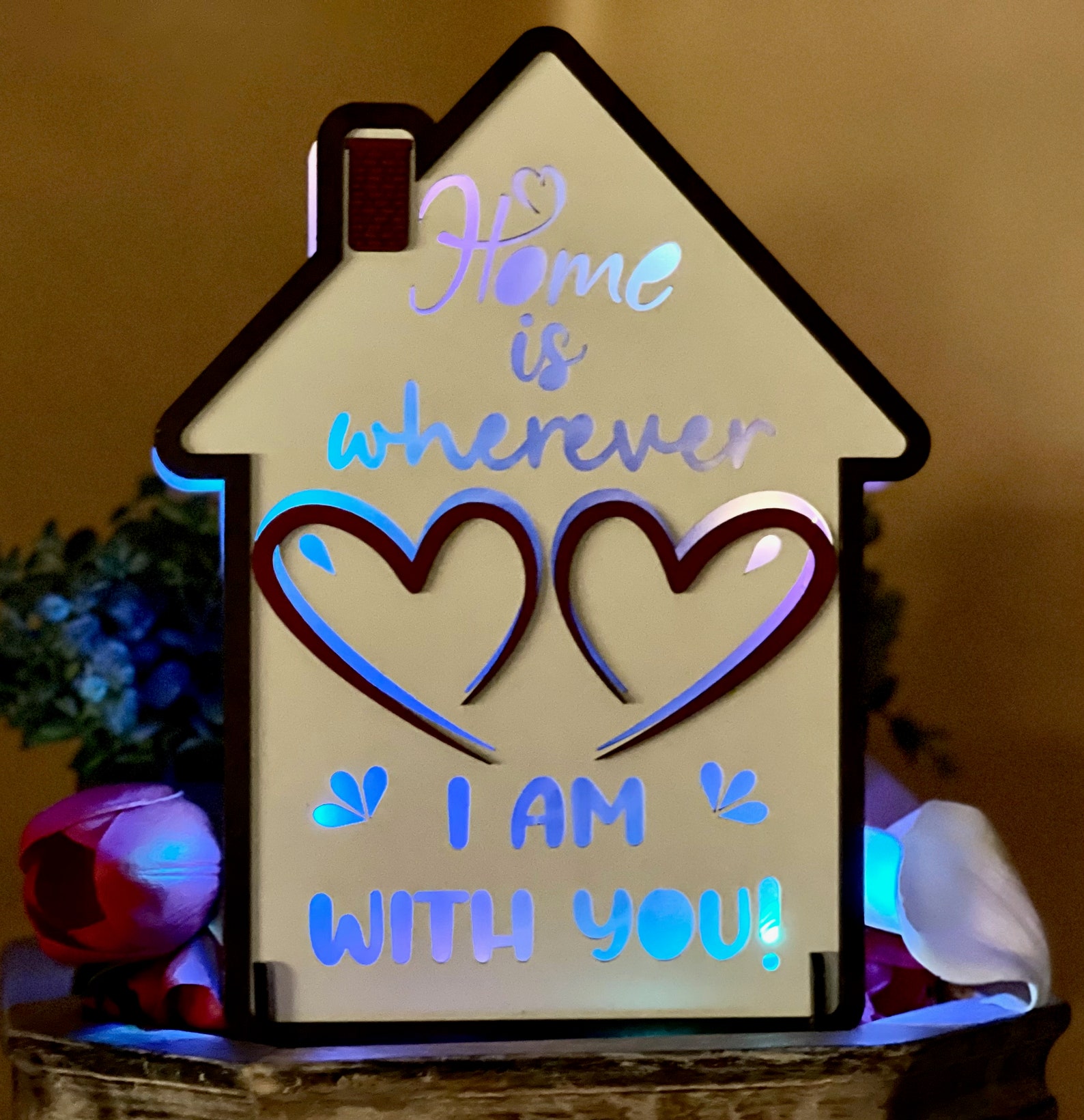 LIGHT UP Home SVG Sign, Laser Cut File, Svg File, Digital Design ...