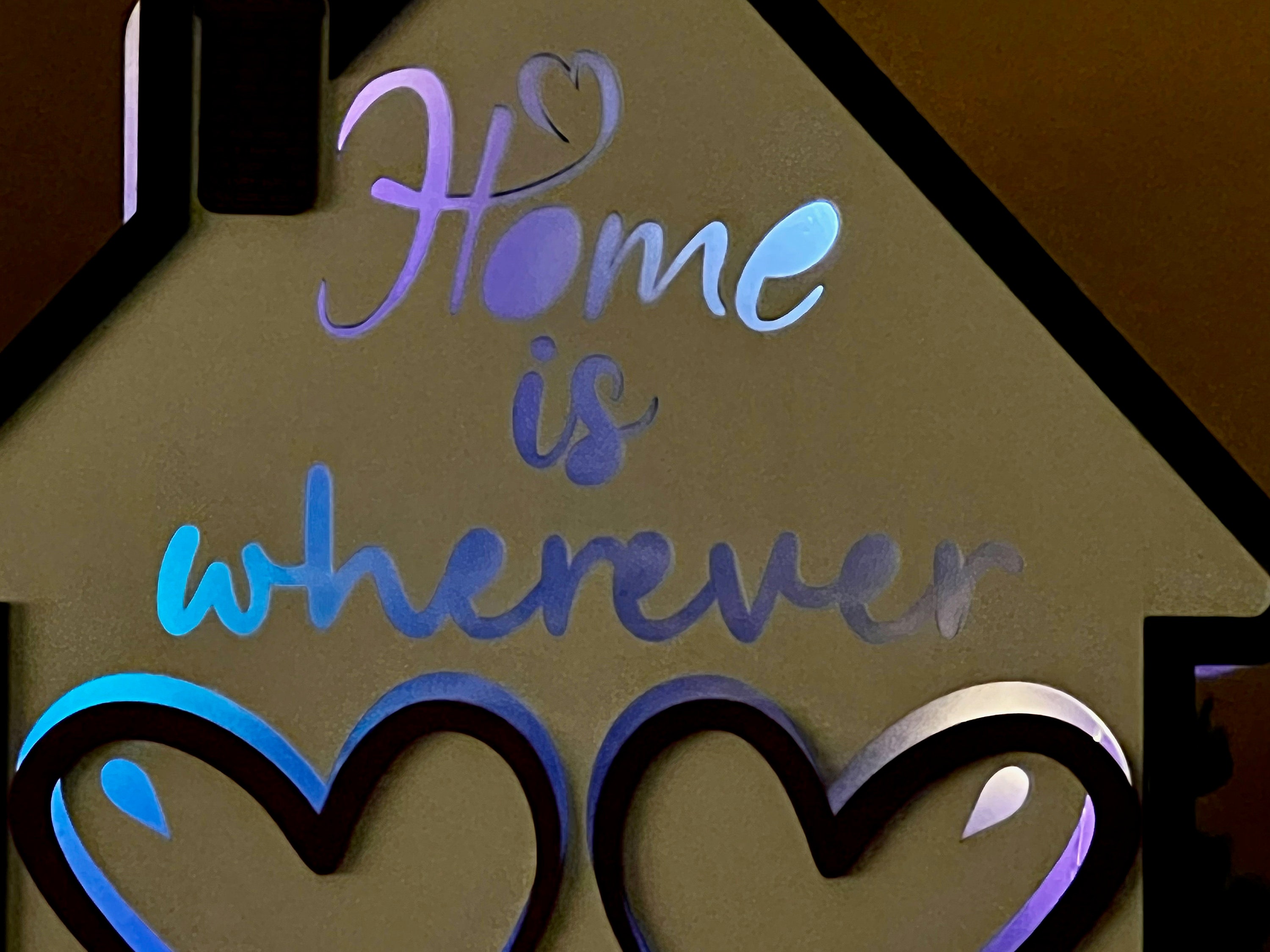 LIGHT UP Home SVG Sign, Laser Cut File, Svg File, Digital Design ...