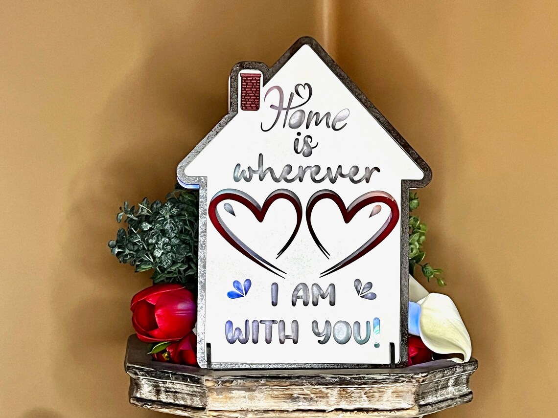 LIGHT UP Home SVG Sign, Laser Cut File, Svg File, Digital Design ...