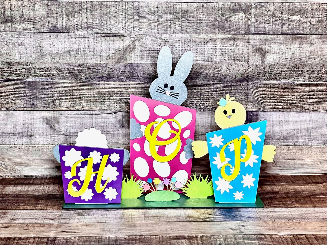 EASTER HOP Sign SVG File - Spring Decor, Home Decor, Glowforge, Laser ...
