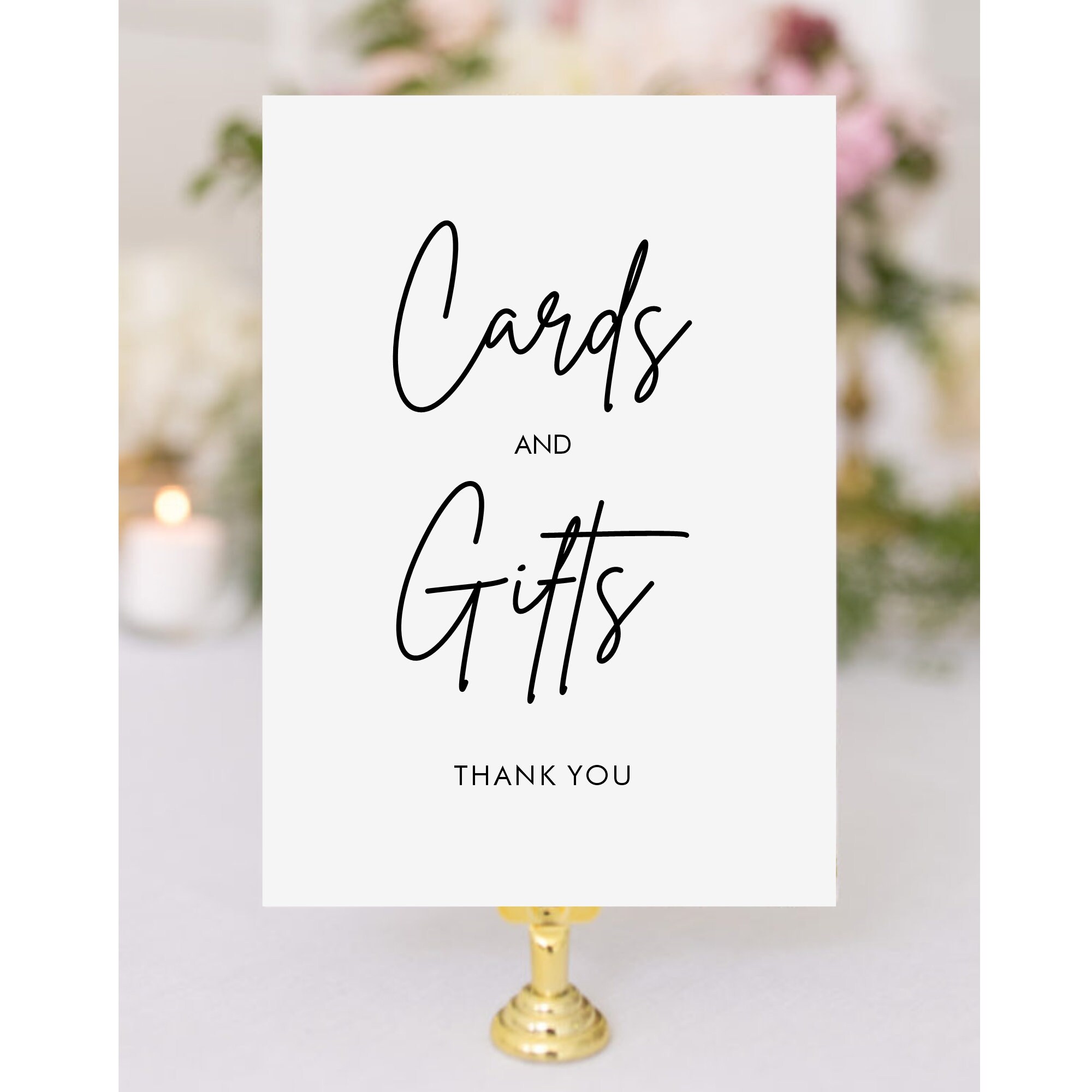 Modern Cards and Gifts Sign | Minimalist | Wedding, Bridal and Baby ...