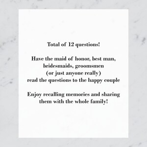 The Newlywed Game for Wedding, Party, Reception, Anniversary | 5x7 ...