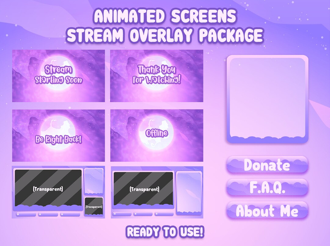 Animated Screens / Stream Overlay Twitch Stream Graphics - Etsy