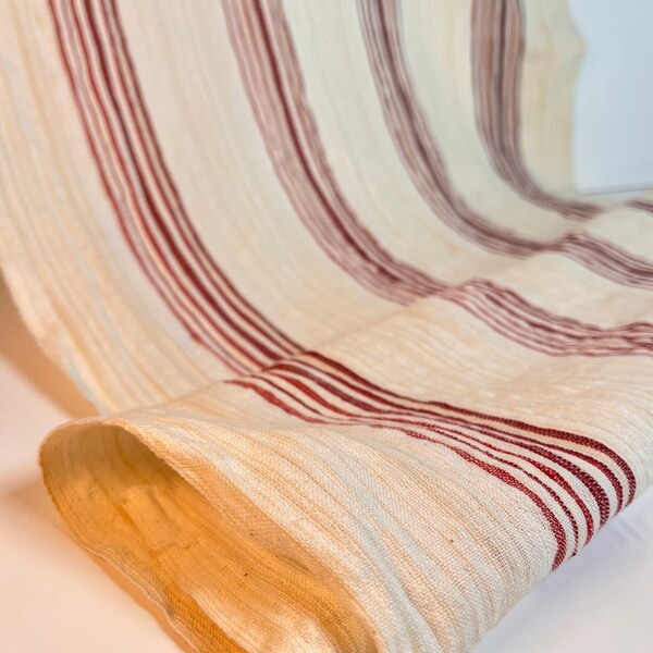 Red Stripe Linen - Etsy