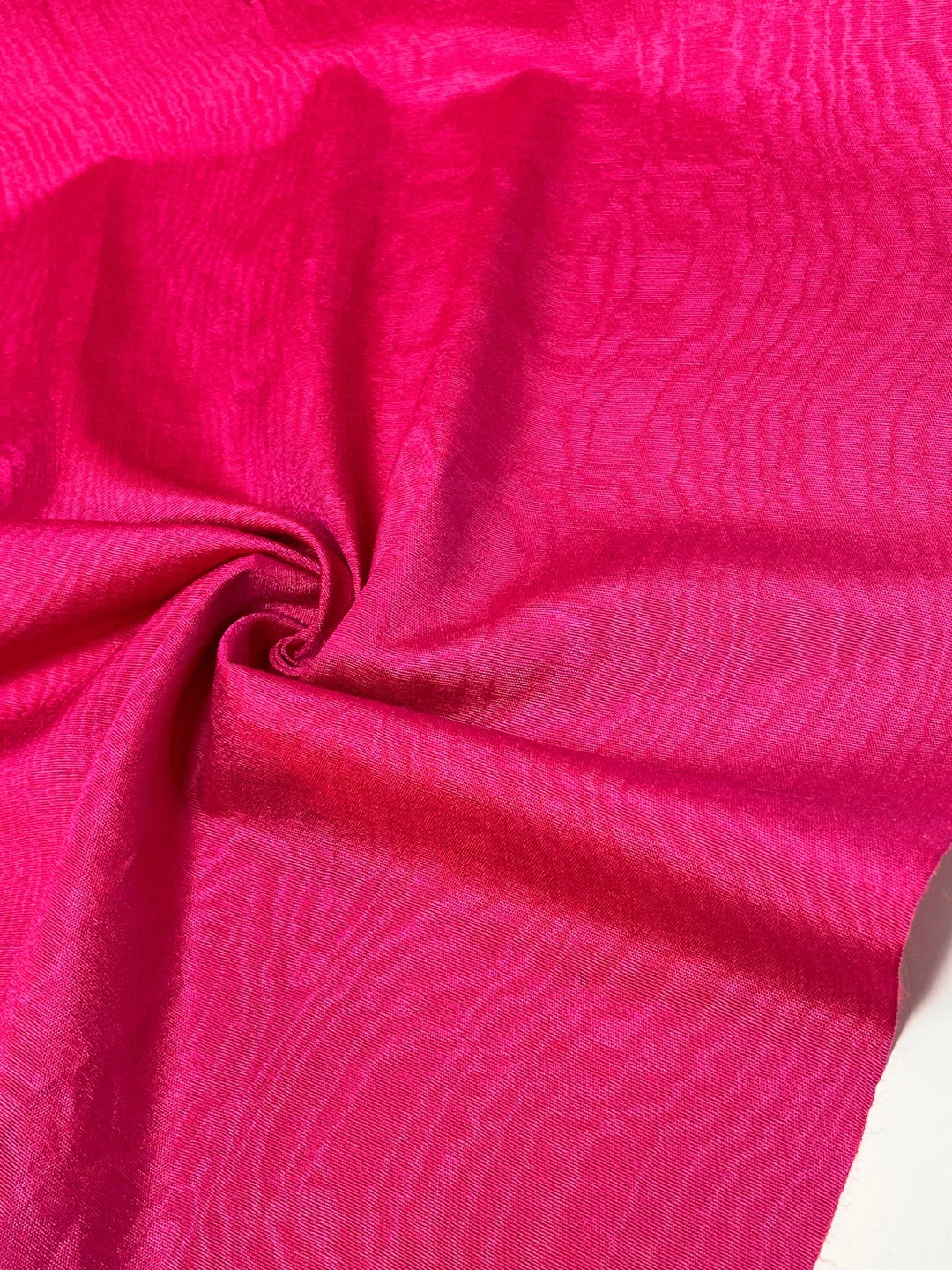 Pink Silk Moire Fabric by the Meter / Luxurious Fabrics. - Etsy