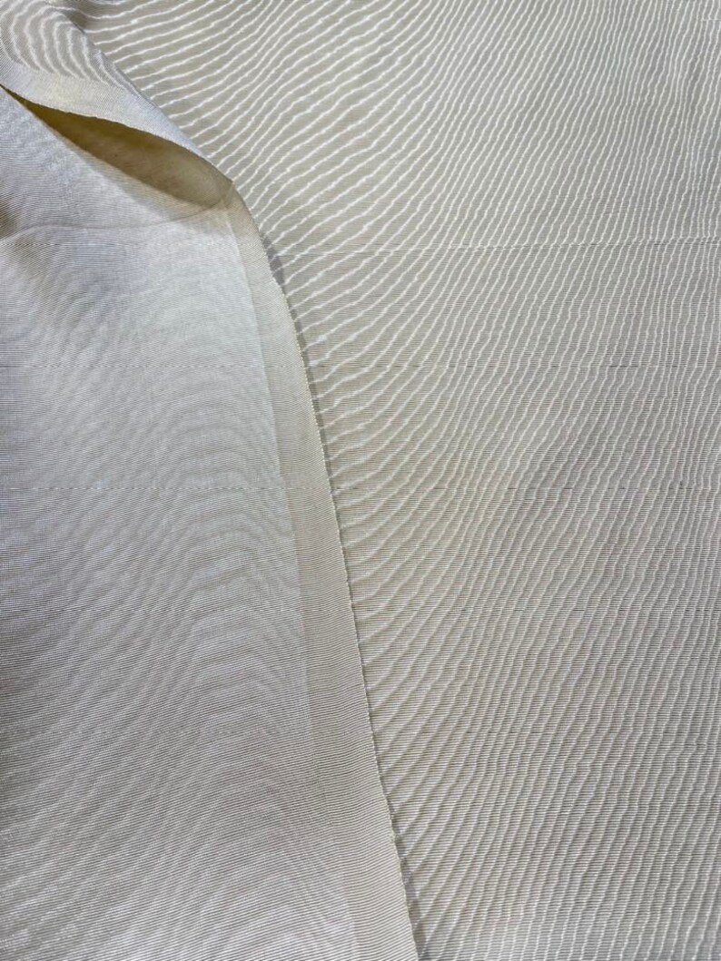 Ecru Silk Moire Fabric by the Meter. - Etsy