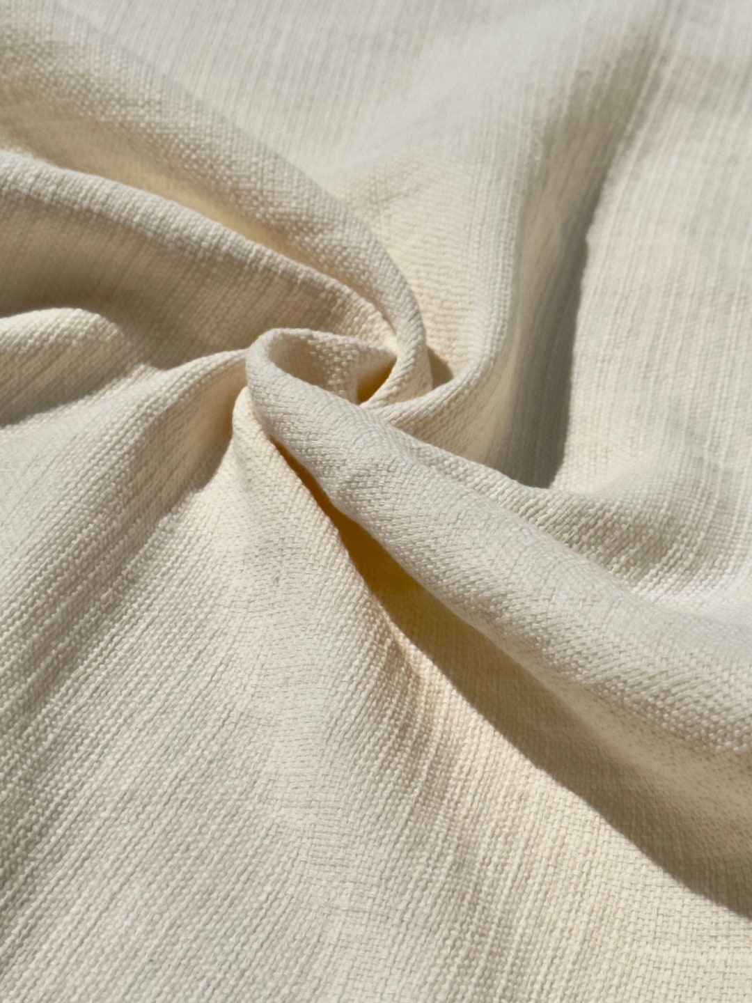 Undyed Natural Ivory Linen Fabric Heavy Linen Textured Fabric - Etsy