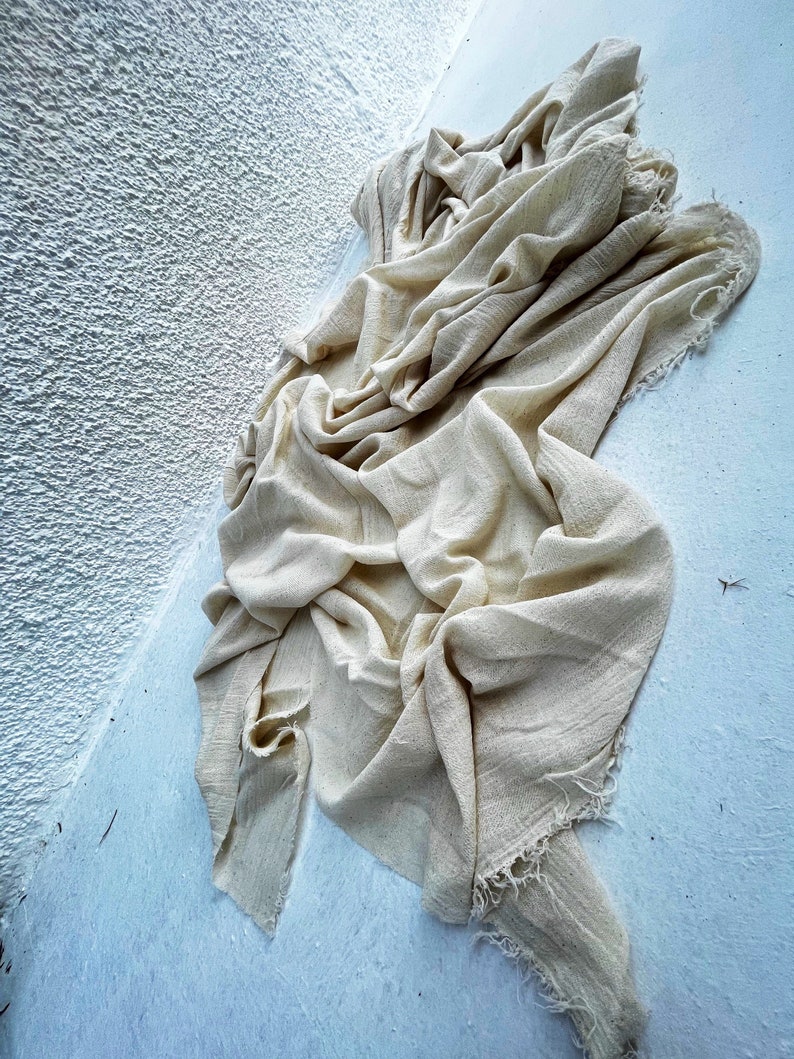Ecru Colour Wrinkled Cotton Natural Organic Eco Friendly - Etsy