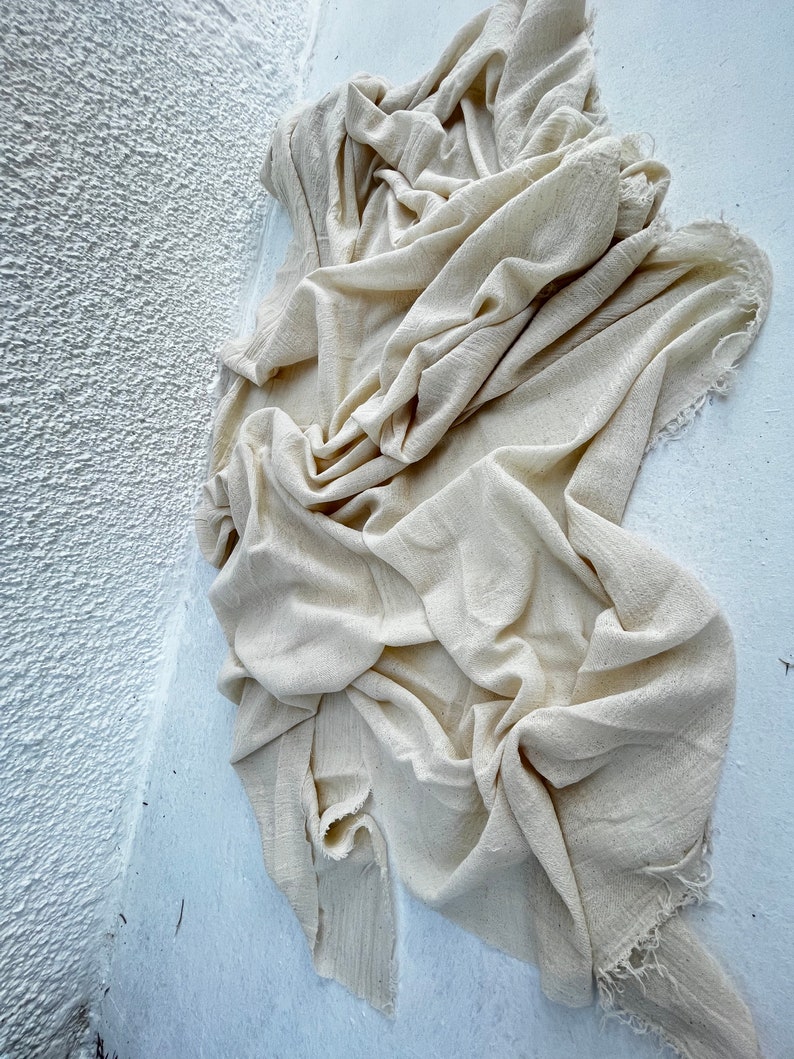 Ecru Colour Wrinkled Cotton Natural Organic Eco Friendly - Etsy