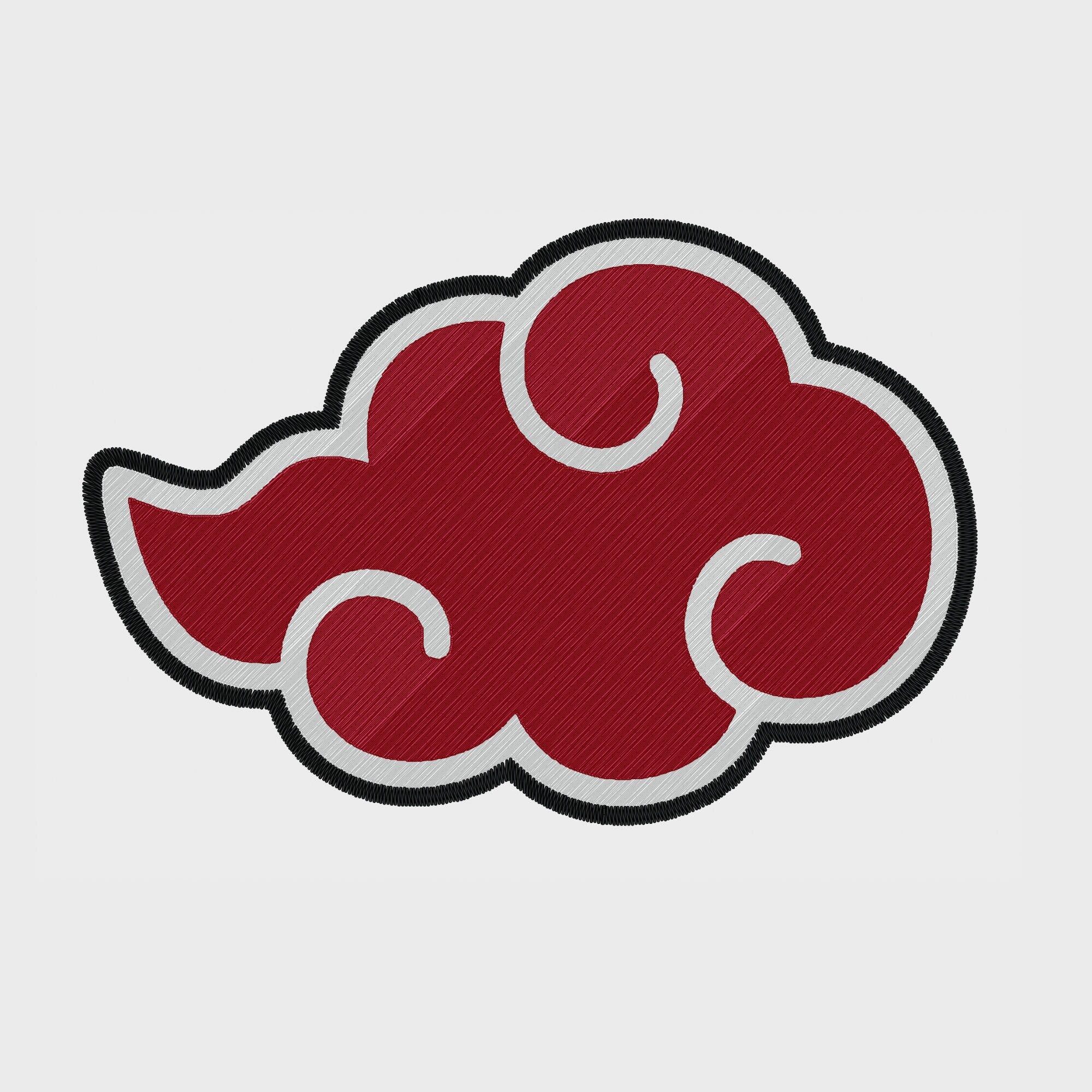 Akatsuki Cloud Embroidery Design, Anime Embroidery Design, Naruto ...