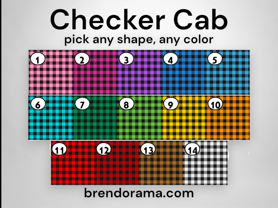 Checker Cab - Buffalo Checks in Any of These Fun Colors - Etsy