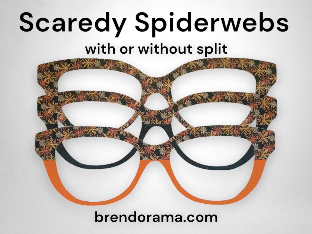 Scaredy Spiderwebs - Little Baby Spiderwebs Over Black or Orange Split ...