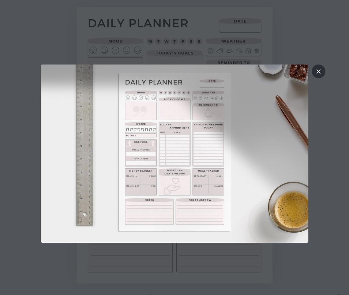 Digital Daily Planner Getting Things Done - Etsy
