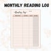Printable Reading Log, Digital Reading Log, Digital Reading Tracker ...