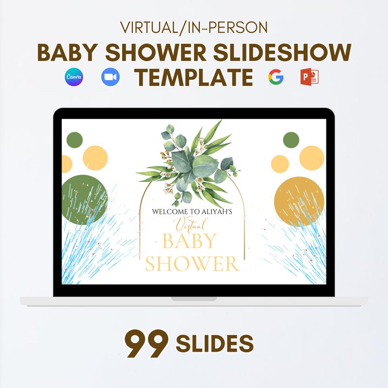 Virtual Baby Shower Powerpoint - Etsy