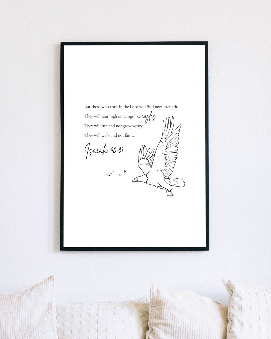 Isaiah 40:31 Soar High on Wings Like Eagles Bible Verse Trust in Lord ...