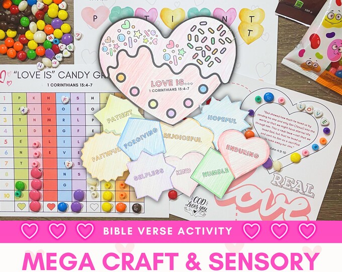 Bible Love Craft for Kids, 1 Corinthians 13:4-8 "love Is..." Valentine ...