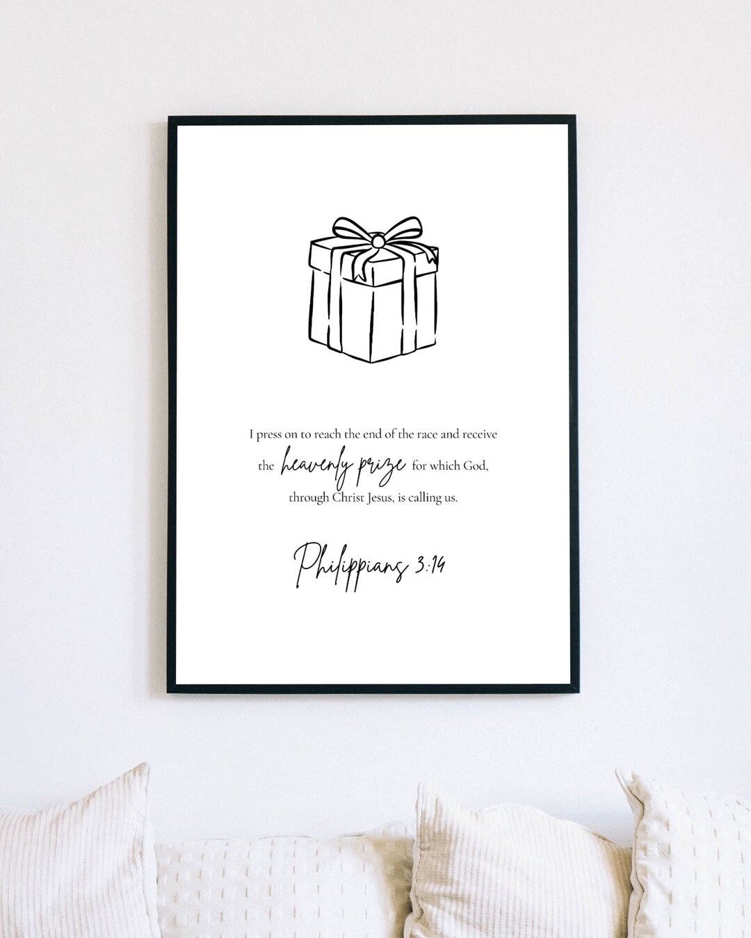 Philippians 3:14 Recieve Heavenly Prize Bible Verse Gift Box Art for ...