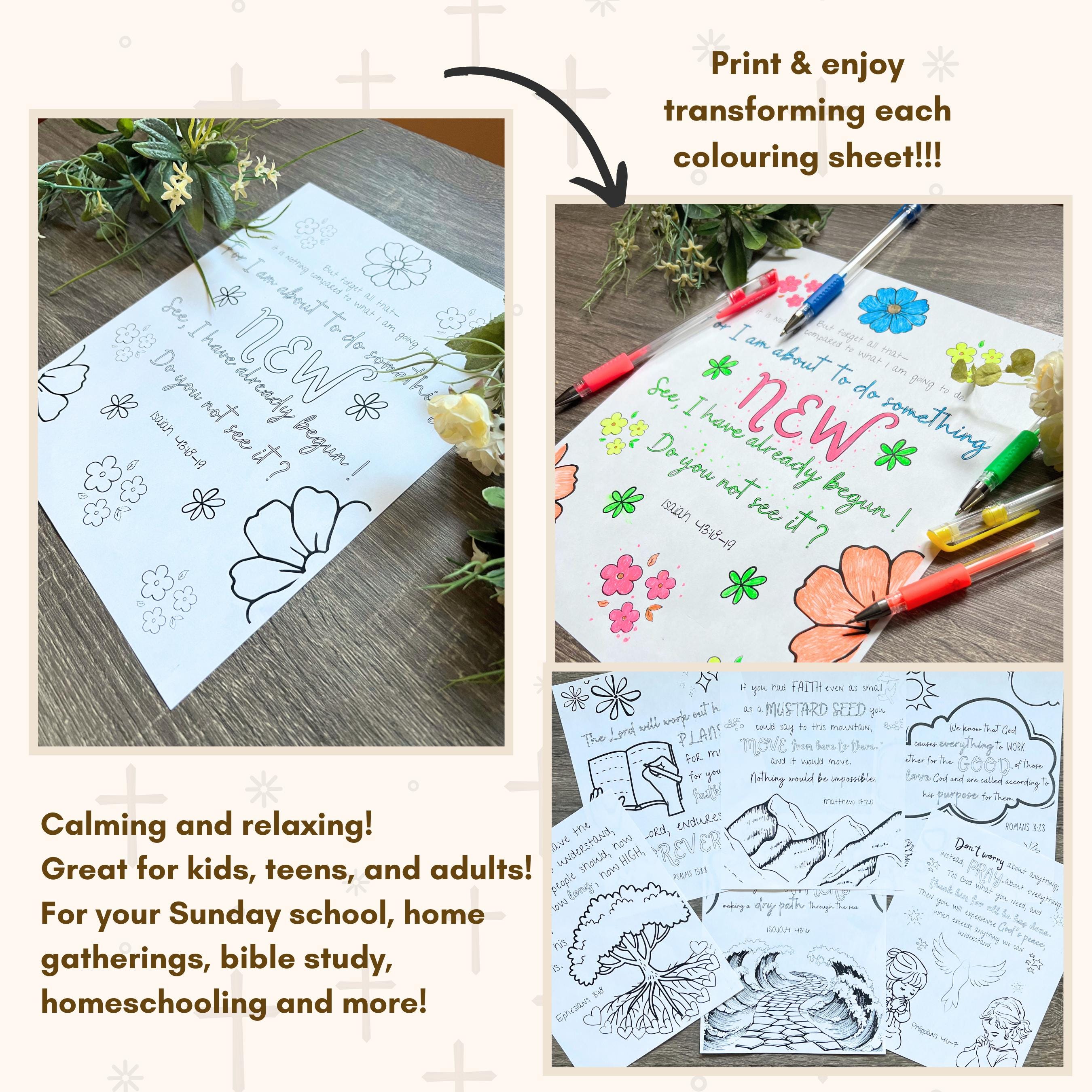 85+ Bible Verse Coloring Pages Printable Bundle for Inspiration ...