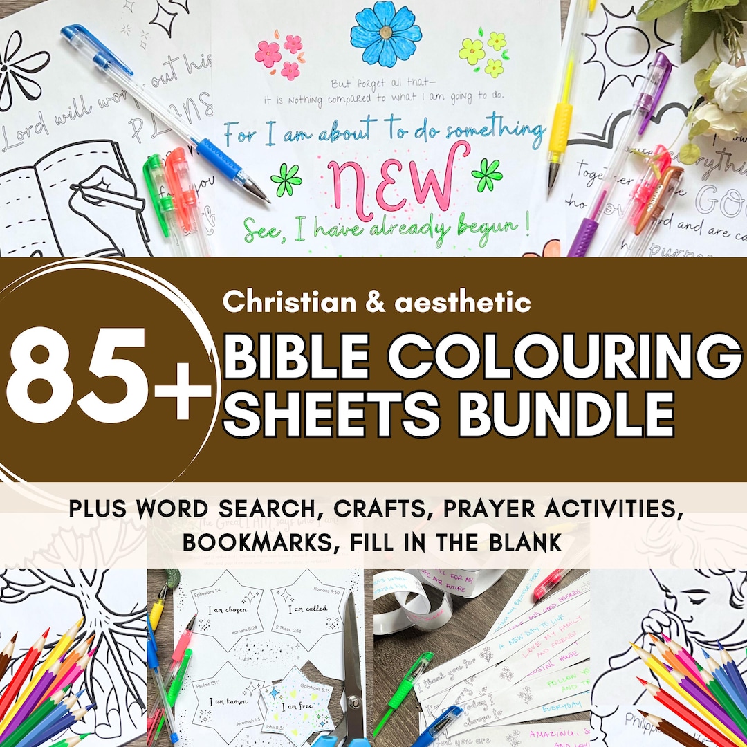 85+ Bible Verse Coloring Pages Printable Bundle for Inspiration ...