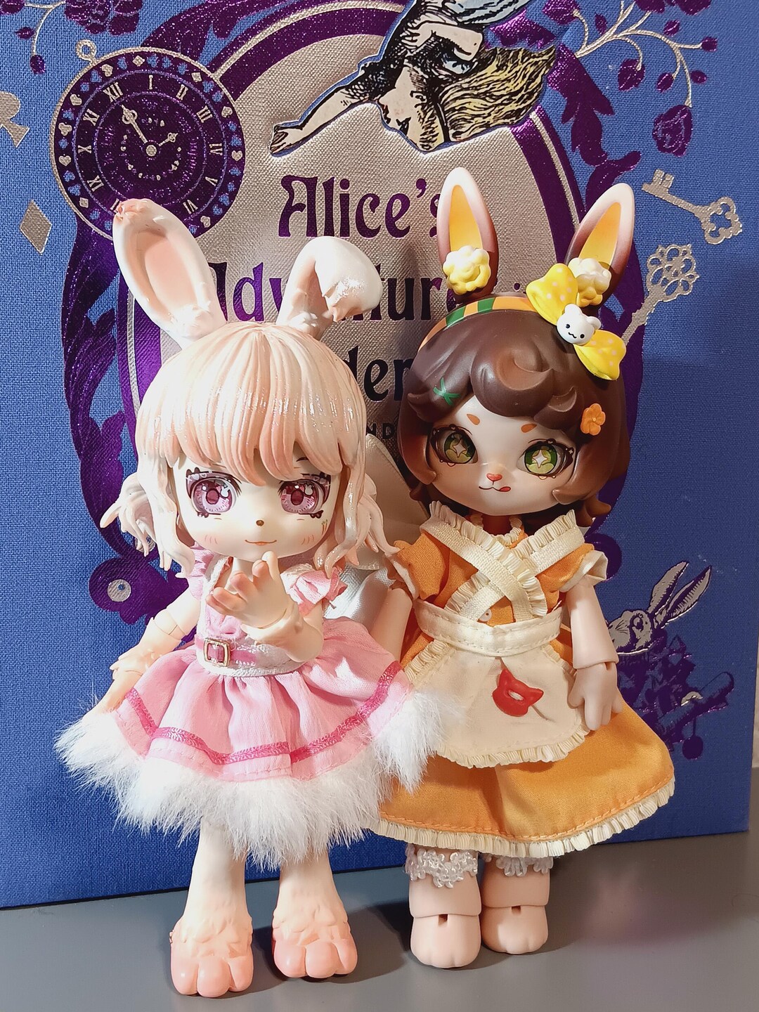 Two Bunny Girl BJD Dolls | Jointed Weirdcore Dolls - Etsy