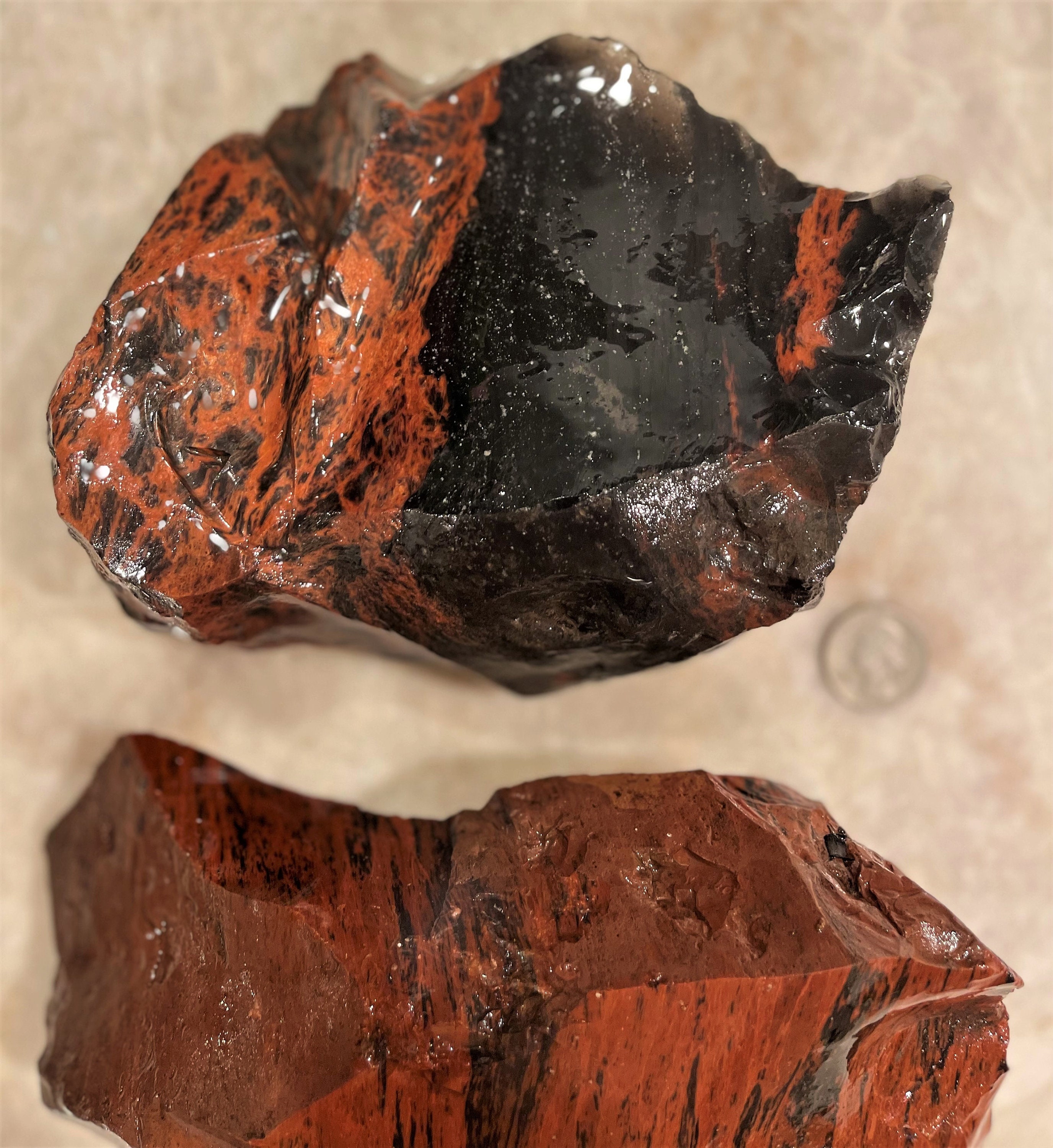 3.0 to 3.5 Pound Obsidian Crystals From Glass Butte Oregon. Use for ...