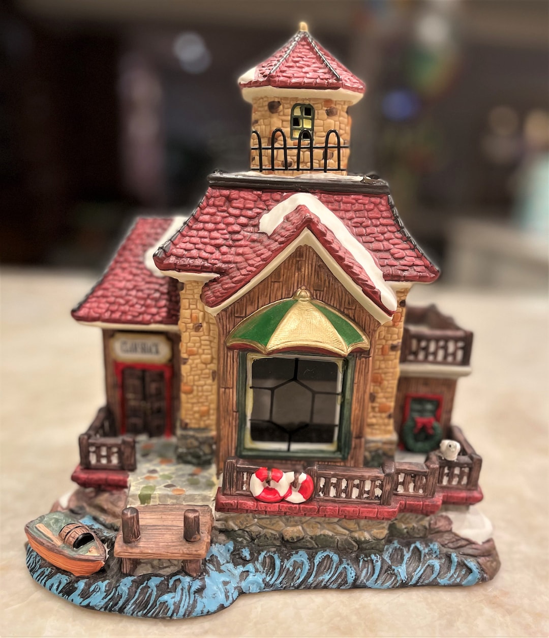 Vintage Christmas Village Lighthouse/clam Shack - Etsy