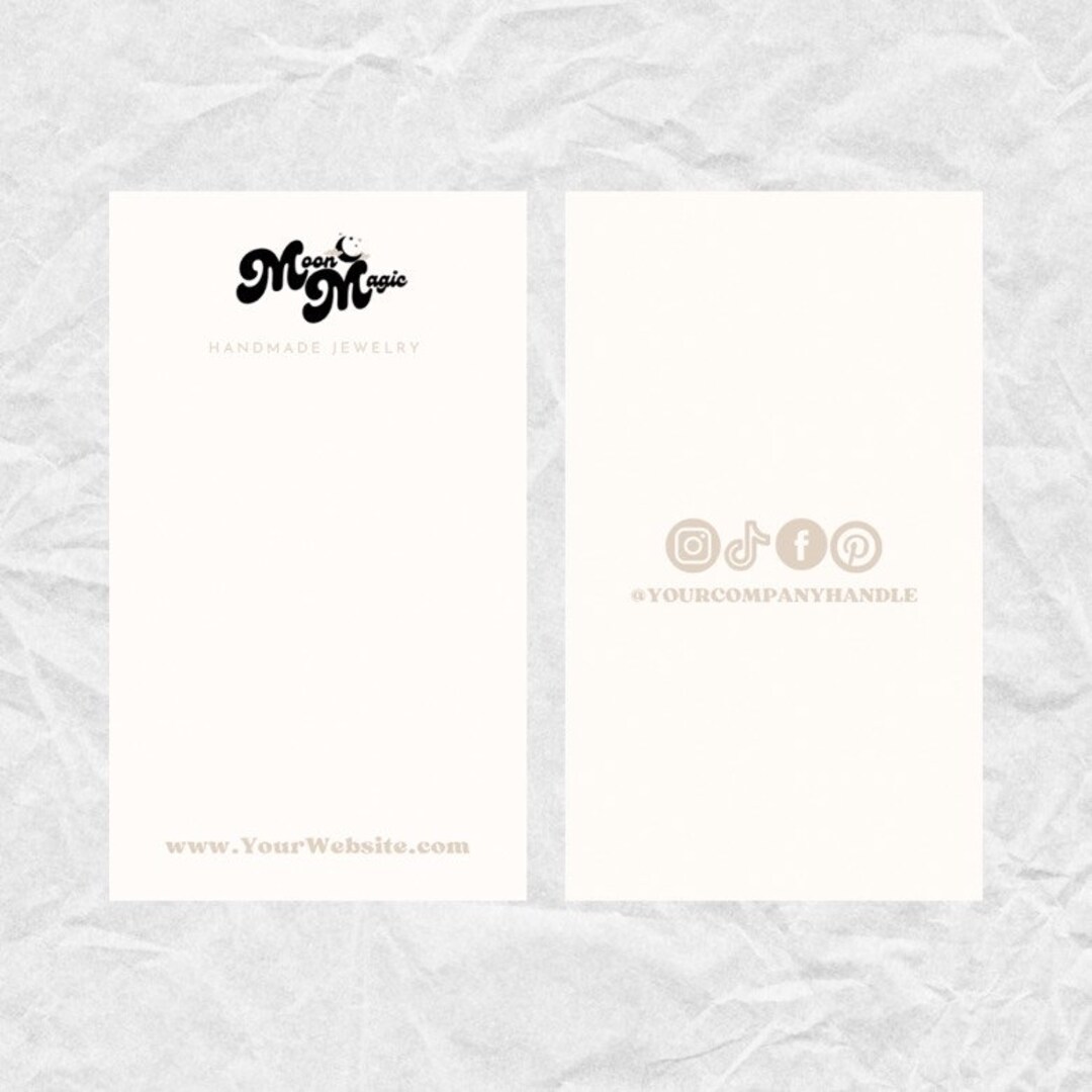 Editable Earring Card Template | Customizable Jewelry Card | Printable ...
