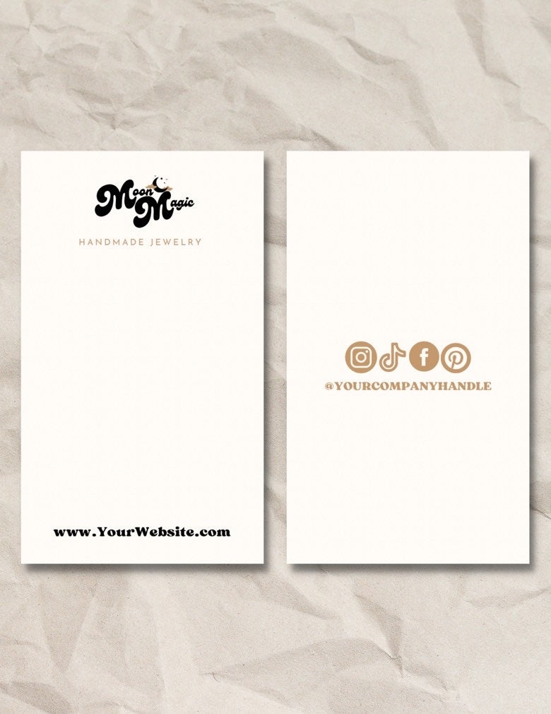Editable Earring Card Template | Customizable Jewelry Card | Printable ...