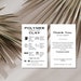 Editable Minimalist Polymer Clay Jewelry Care Card Template ...