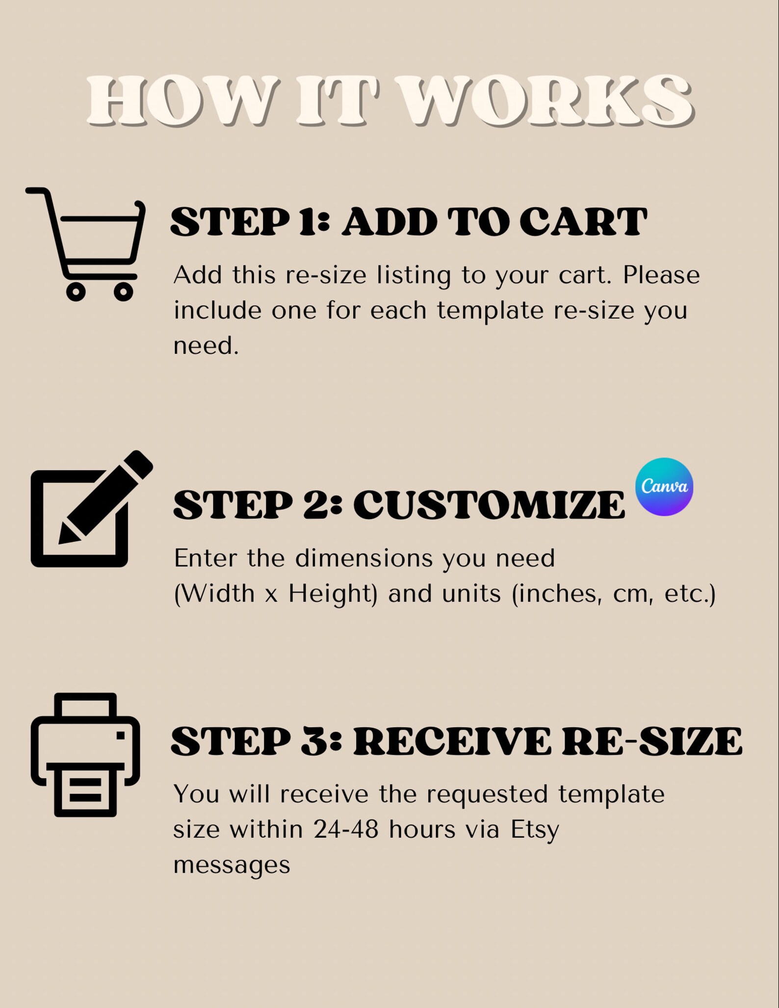 Editable Minimalist Polymer Clay Jewelry Care Card Template ...