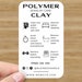 Editable Minimalist Polymer Clay Jewelry Care Card Template ...
