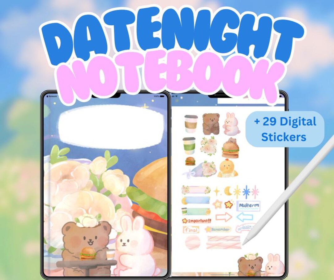 Digital Notebook - Date Night Theme - Etsy