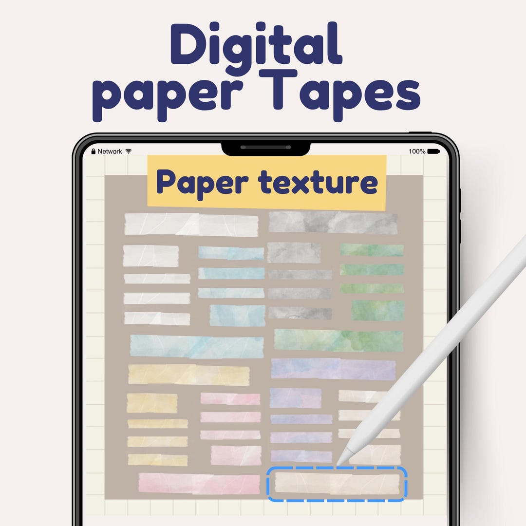 Digital Paper Tape | Digital Tape Paper Texture | Digital Washi Tape - Etsy