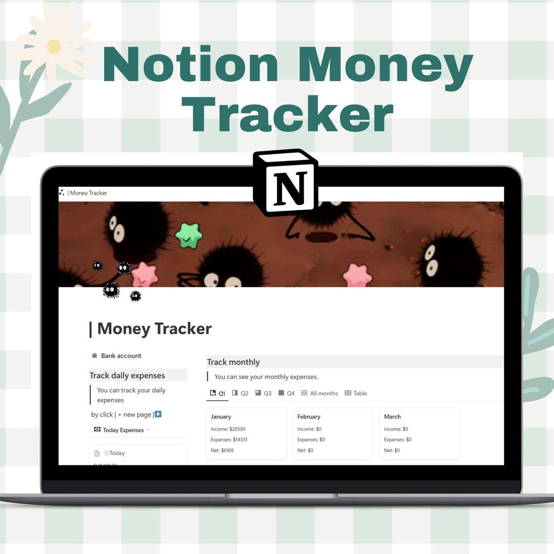 Ghibli Notion Money Tracker – Budget and Expense Planner (digital) - Etsy