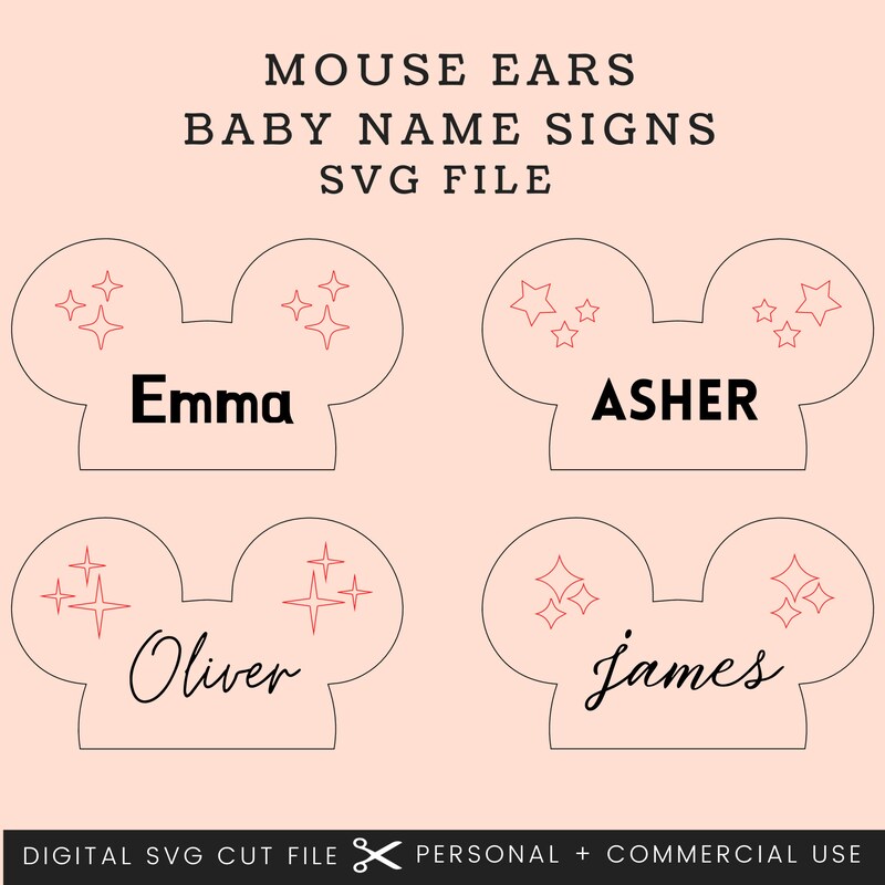 Mickey Ears Svg - Etsy