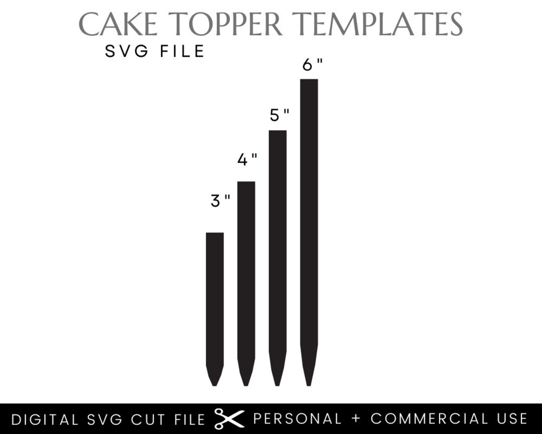Cake Topper Base Template: Digital SVG File - Etsy