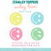 Smiley Face Stanley Topper SVG | Laser Ready Stanley Name Tag | Stanley ...