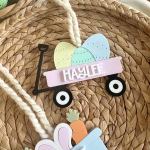 Easter Wagon Basket Tag SVG: Kids First Easter, Bunny & Egg (digital ...