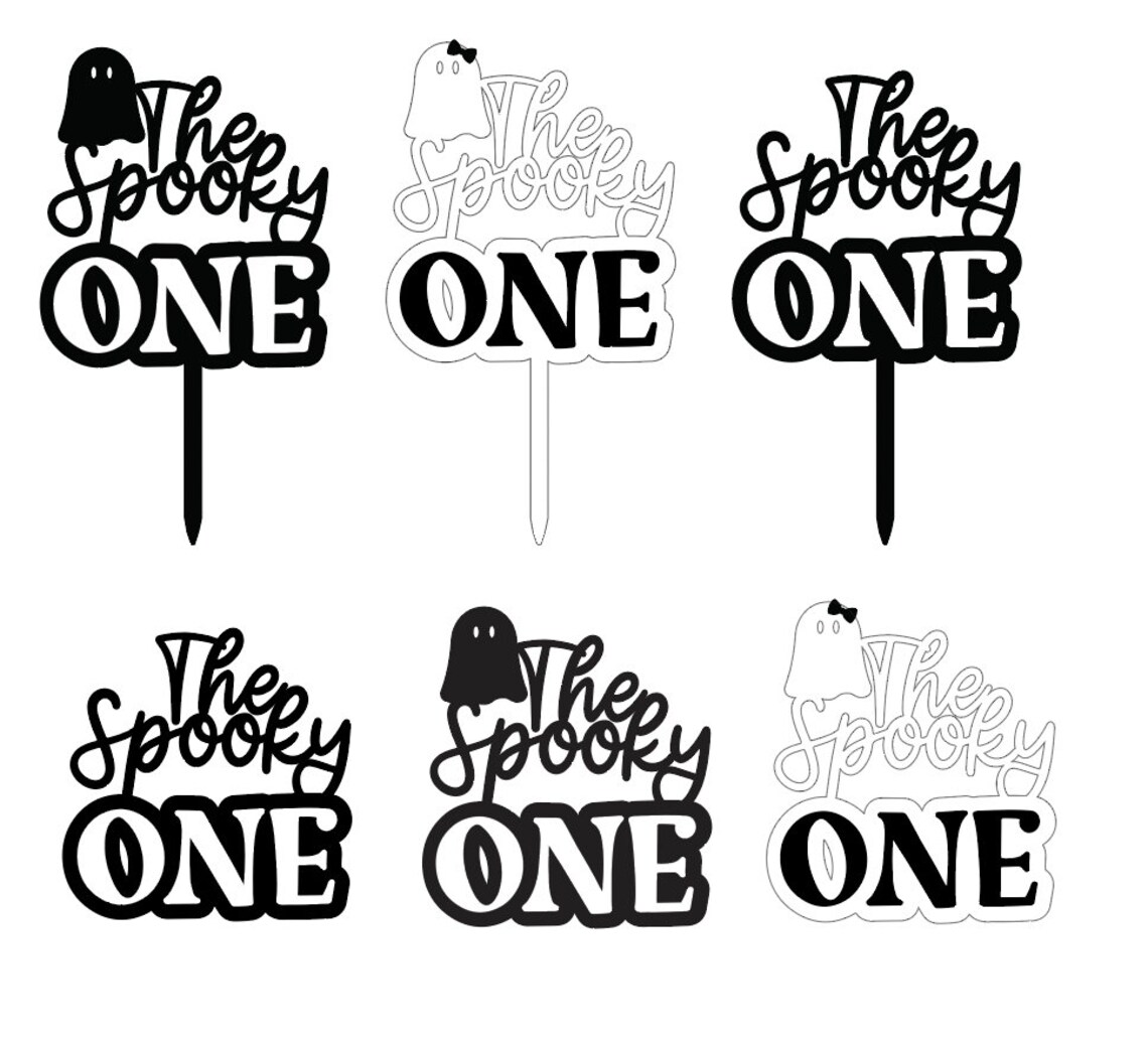 The Spooky One Halloween Cake Topper SVG File Halloween - Etsy