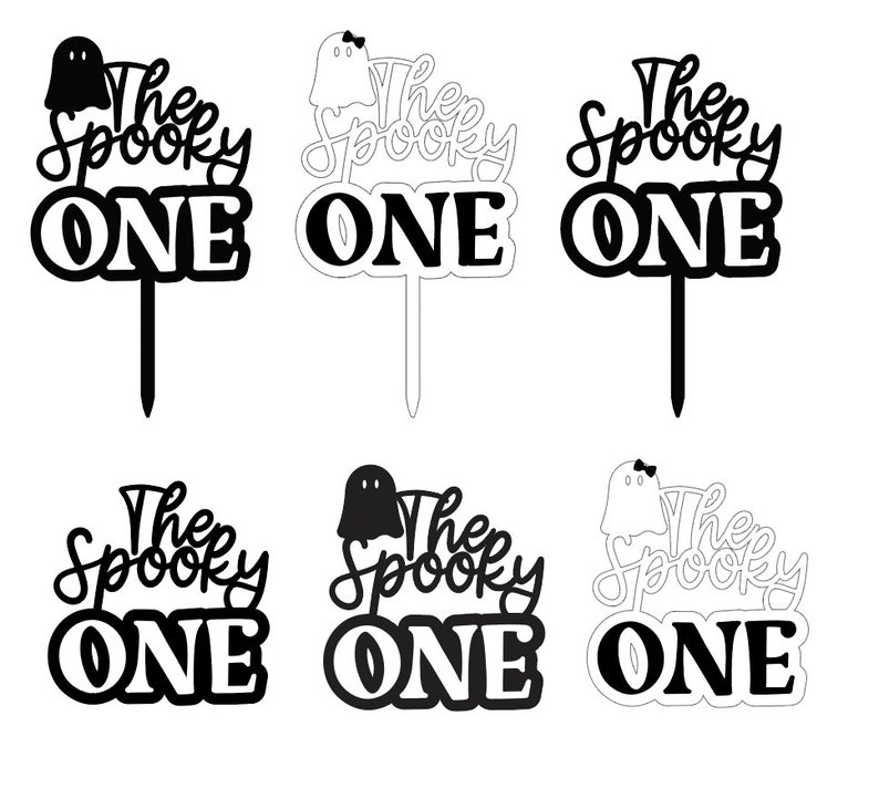 The Spooky One Halloween Cake Topper SVG File | Halloween Topper Cut ...