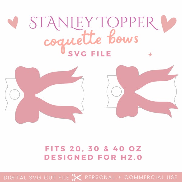 Stanley Cup Bow Topper Svg - Etsy