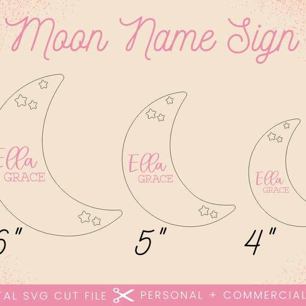 Moon Name Sign - Etsy