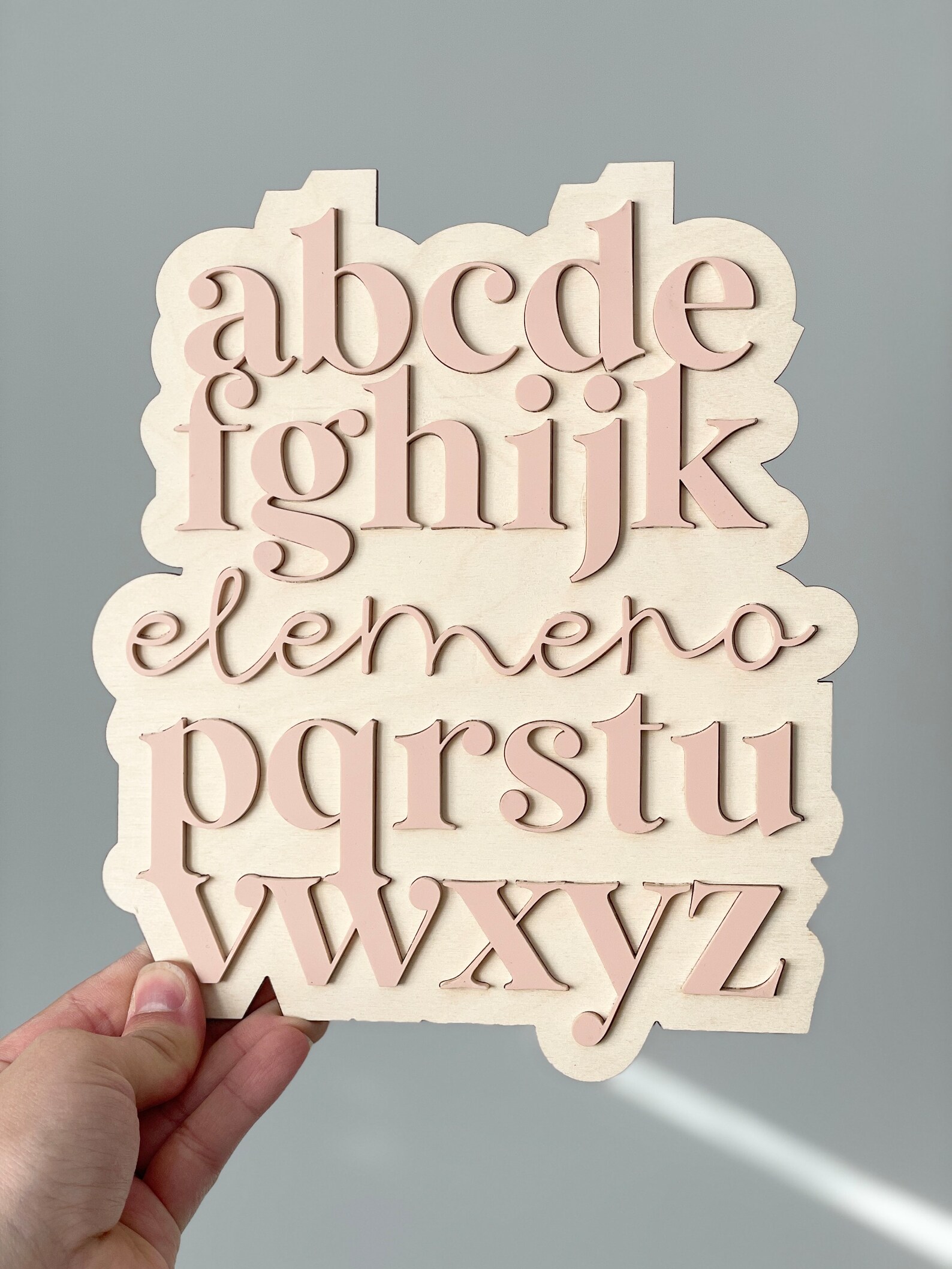 Alphabet ABC Boho Nursery Decor Sign SVG File Nursery Abc Wall Hanging ...