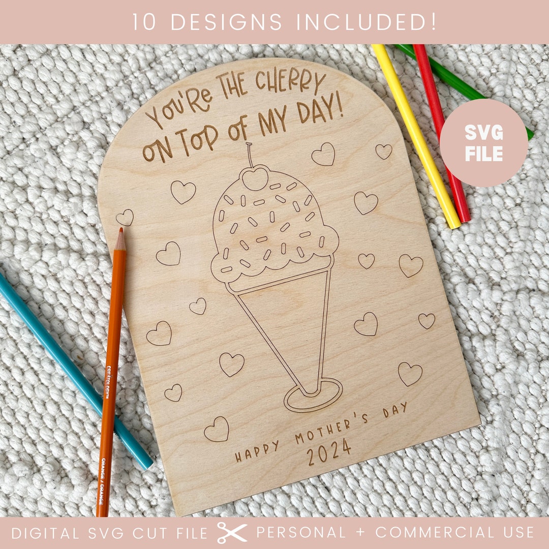 Mother's Day DIY Signs SVG | Coloring Sign Svg | Mother's Day Sign Gift ...